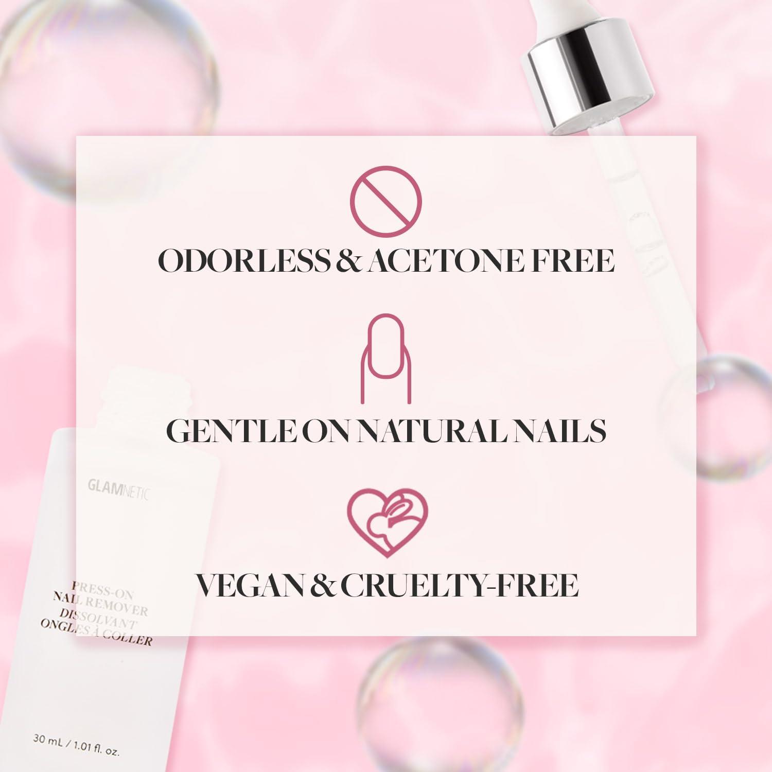 Glamnetic Press On Nail Remover | Odorless, No Acetone, Gentle Press-On ...